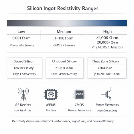 Silicon Ingot Resistivity Explained | Compare Resistivity Ranges in ...